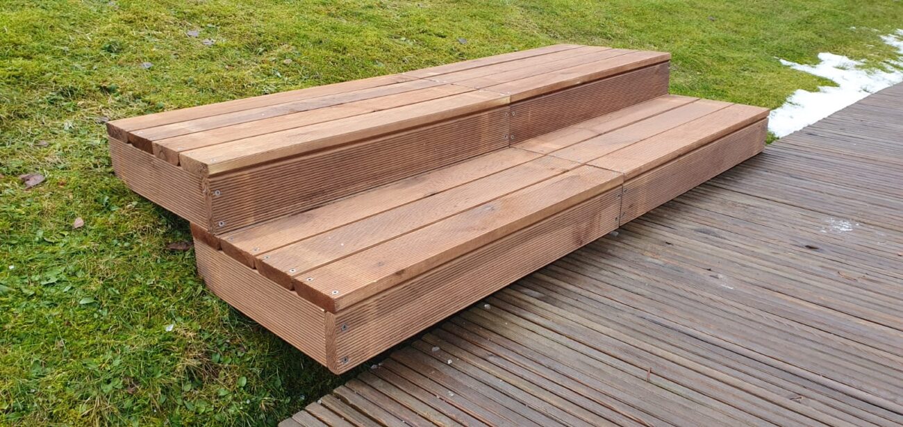 Wooden Outdoor Step 12x40x75 cm, Long Lasting from Pine ...